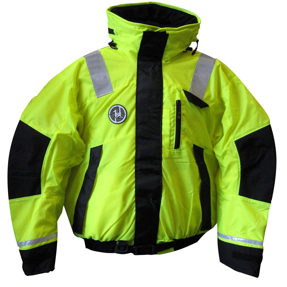 First Watch AB1100 Flotation Bomber Jacket HiVis YellowBlack Small ...