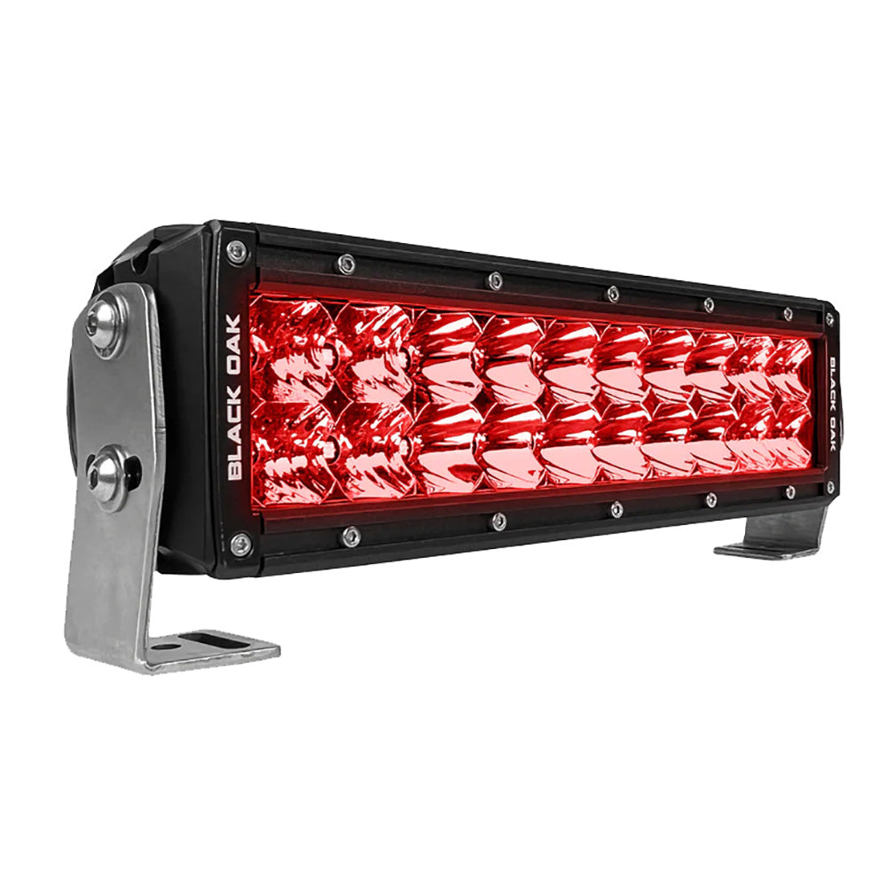 Black Oak 10 Red LED Predator Hunting Light Bar Combo Optics Black ...
