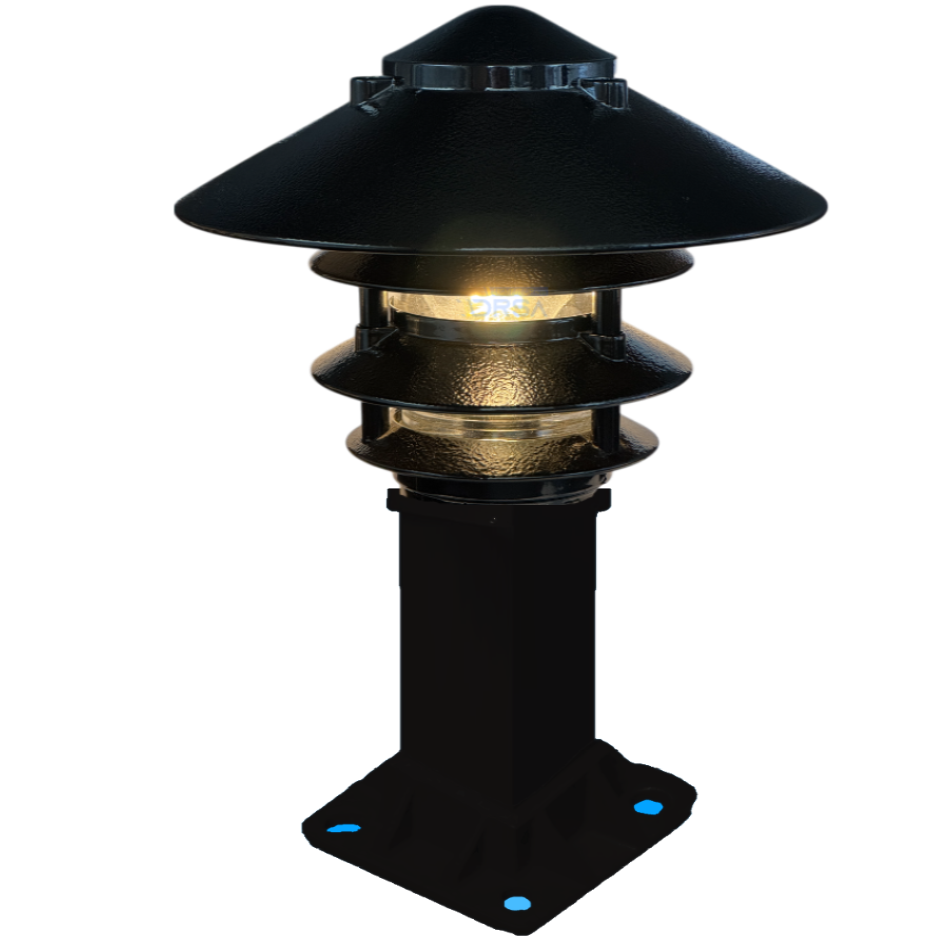 Pagoda Aluminum 4" Post Dock LED Light | Marine-Grade 5000K or RGB+CCT