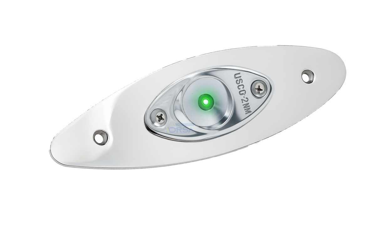 Livorsi LED Navigation Light Adapter Plate | Stainless Retrofit Plate