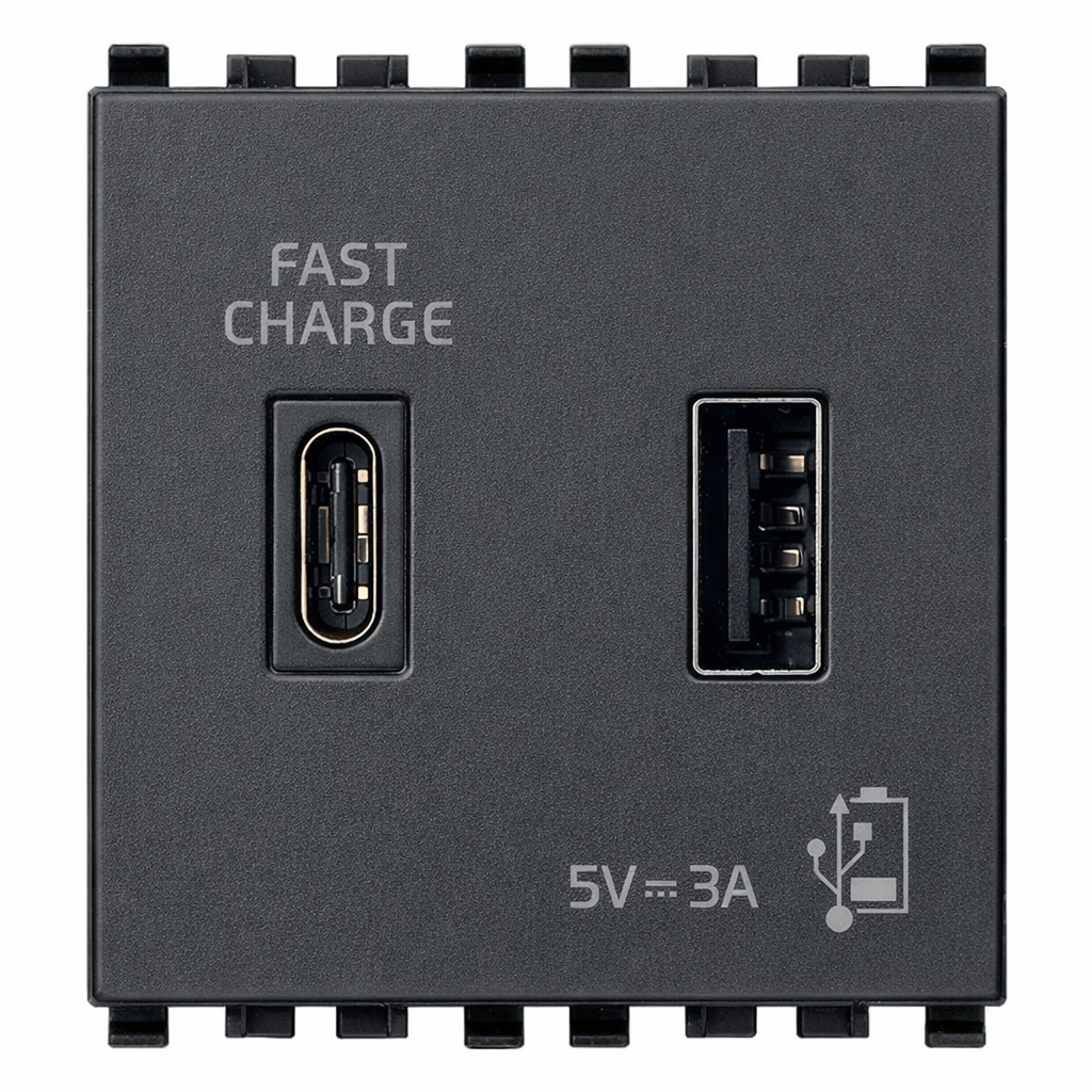 Vimar Eikon USB Supply Unit (Flush Mount USB Charger Module) 20295